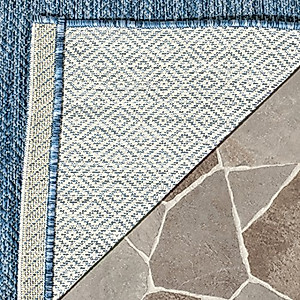SAFAVIEH Courtyard Collection 2'3' x 8' Navy CY8520 Indoor/ Outdoor Patio Backyard Mudroom Runner Rug