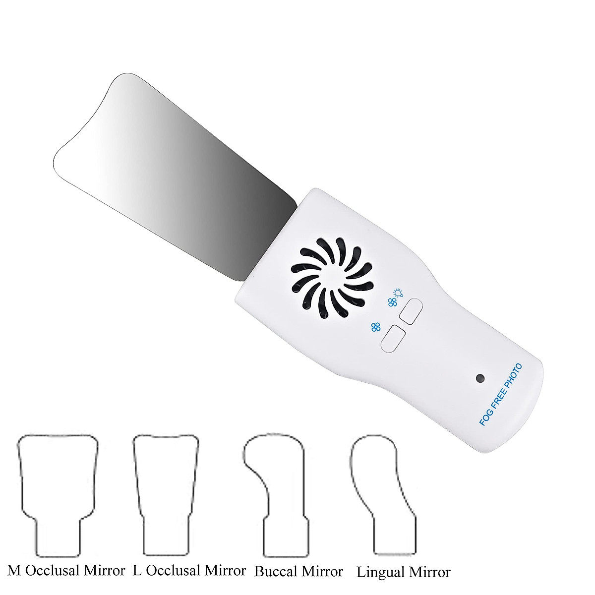 XUX Dental Automatic Anti-Fog Mirrors for Oral Photography Reflector Glass Defog Mirrors Orthodontic for Buccal oOcclusal Lingual