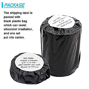 Label KINGDOM Replace for DK-1204 Die-Cut Multipurpose White Paper Label, 2/3" x 2-1/8"(0.66" x 2.1") 400/Roll Return Address Label for Brother QL-800 QL-810W Printer (10-Roll + 2 Frame)