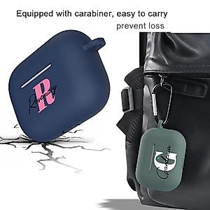 Custom name headphone cover compatible with airpods 3 personalized signature silicone headphone cover full package protection headphones with hooks custom soccer team name