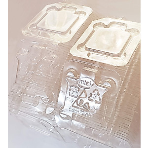 50PCS Computer CPU Case Tray Packaging Clamshell for Intel LGA775 LGA1150/1151/1155 /1156 i3 i5 i7 CPU Protector Cover (50pcs Shell fit Intel)