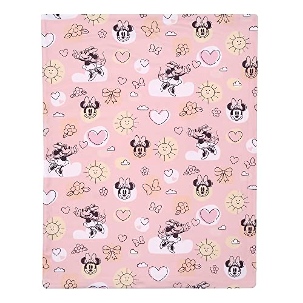 Lambs & Ivy Disney Baby Sweetheart Minnie Mouse Pink Soft Fleece Baby Blanket