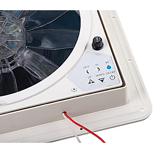 hurrventer Build-in Rain Shield Rv Roof Vent Fan Trailer 10 Speed Remote Control