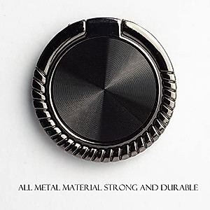 [2 Packs] Featured CD Textures Cell Phone Ring Holder Stand, 360 Degree Rotation Finger Ring Kickstand with Polished Metal Phone Grip for Magnetic Car Mount, Smartphone Accessories