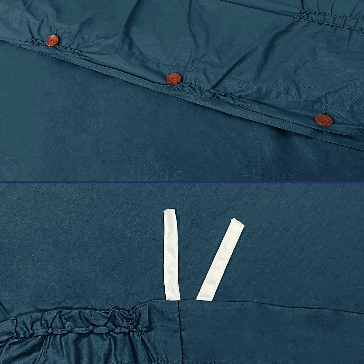 greenoak 100% Egyptian Cotton Pinch Pleated Queen Bedding Comforter Duvet Cover Sets, 1000 Thread 3 Pcs Ultra Soft Cotton Comforter Cover with Pillowcase (1 Duvet Cover + 2 Pillow Cases)