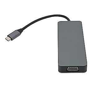 USB C Hub, 10 in 1 Multifunction Type C to VGA USB C Hub with 3 USB Port, PD Charging Dual HD Multimedia Interface for USB C Laptops