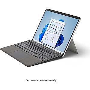 Microsoft Surface Pro 8 Tablet, LTE, Intel i5-1145G7, 16GB RAM, 256GB SSD, Intel UHD Graphics, 13" Touchscreen Display, Windows 11 Pro Laptop Computer, Platinum, EIP-00001 (Renewed)