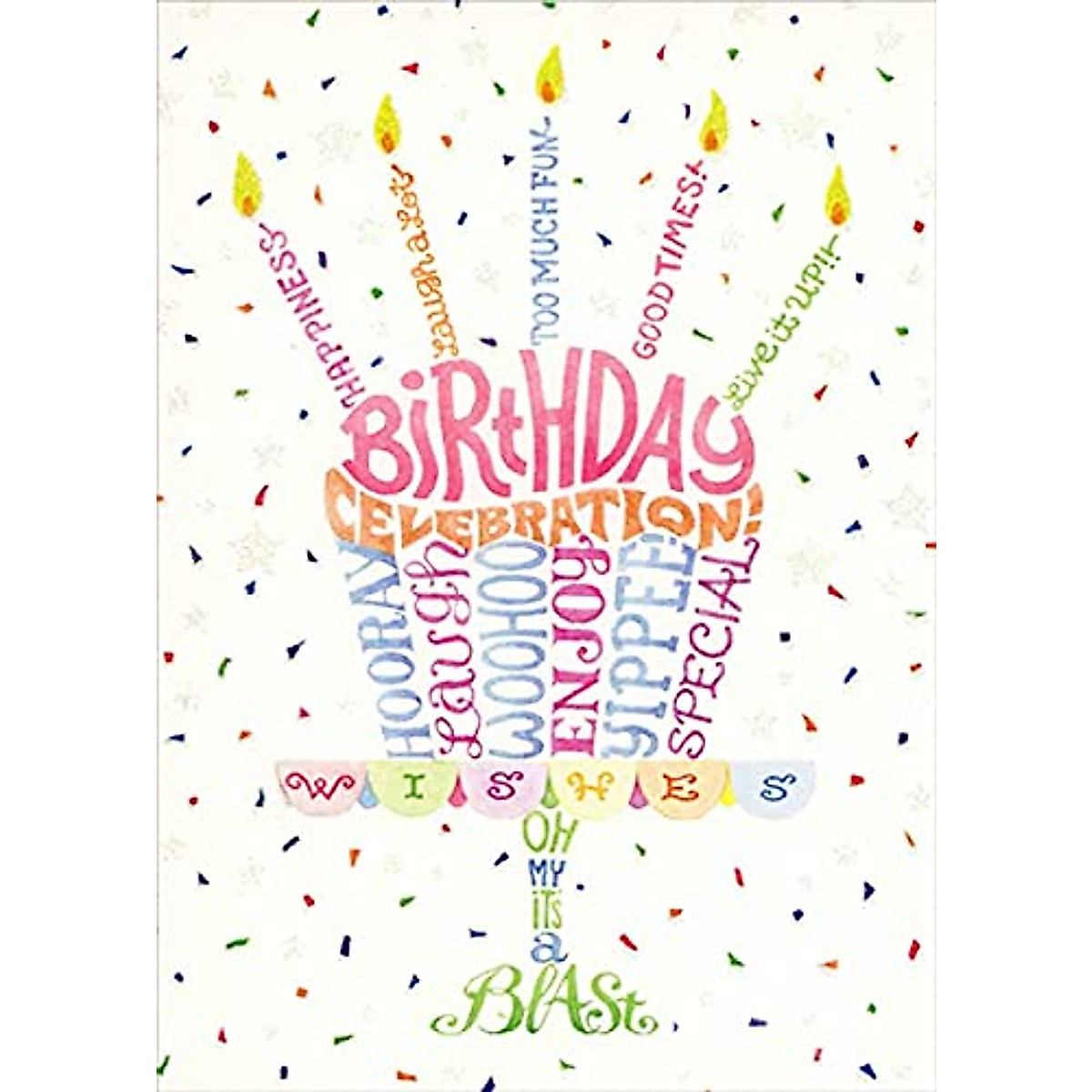 RSVP Birthday Celebration Words Cupcake Birthday Card