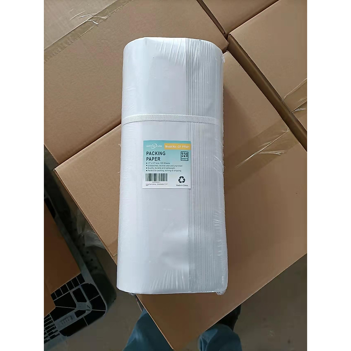 Packing Paper for Moving, 10lb, 320 Sheets of Newsprint Paper, Unprinted Clean Wrapping Paper, Moving Supplies, 17" x 27"