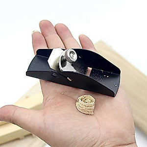 Mini Trimming Planer, Hand Planer, DIY Model Making Tool Woodworking Pocket Plane Hand Adjustable for Woodworking/Trimming/Wood Planing, Surface Smoothing(Black)