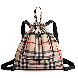 Classic legend Folding Backpack Women Fashion Waterproof Portable Lightweight Travel Sports Shopping Ultra Light Leisure Bag Day Pack (Khaki)