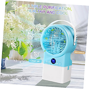 IMIKEYA Portable Air Conditioner, Personal Mini Air Conditioner with Timing, Evaporative Air Cooler, 7 Colors Light, 3 Speeds Quiet Portable AC, Desk Air Conditioner Fan for Personal Home Office
