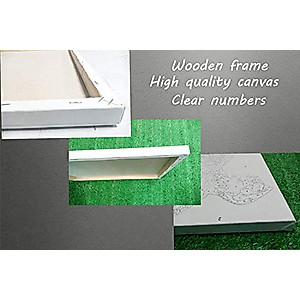 DIY Painting by Numbers with Framed, Sports Football Heart Graffiti Pattern Canvas Oil Painting by Numbers DIY Paint by Numbers Kit for Adults Kids, 20x24 inch