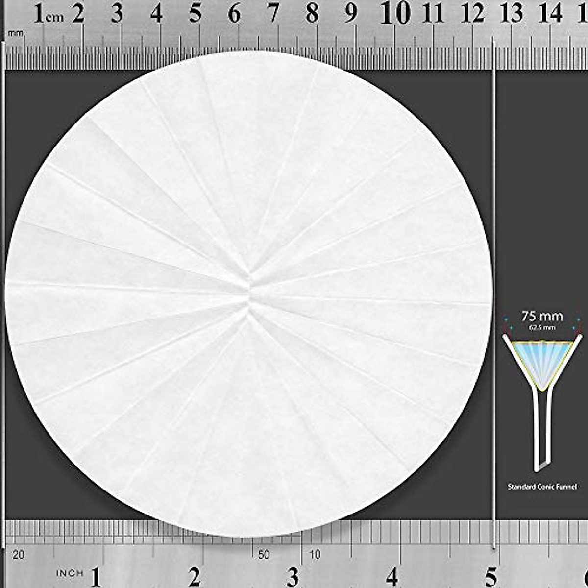 12.5 cm Fluted Filter Paper, Pre-Pleated (Folded), Qualitative Grade 4 - ZENPORE Fast Flow 125 mm (100 Discs)