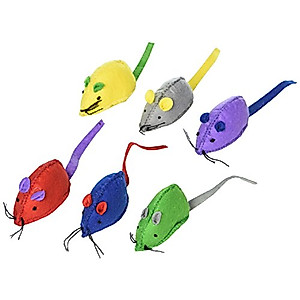 SPOT By Ethical Products - Classic Cat Toys for Indoor Cats - Interactive Cat Toys Balls Mice Catnip Toys - Alternative To Wand Toys and Electronic Cat Toys - Felt Mouse Multi Pack