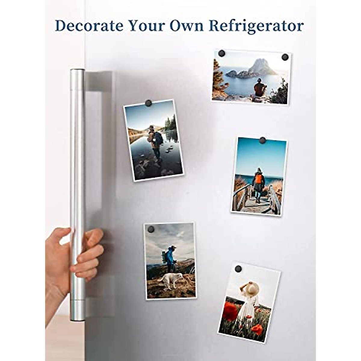 30 Pcs 10 x 2.6 mm Black Small Tiny Magnets | Refrigerator Magnets Round Brushed Nickel Style for Fridge,Office,Dry Erase Board,Whiteboard,Map,Magnetic Pins | Rare Earth Magnets