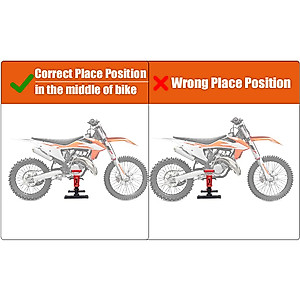 JFG RACING Motorcycle Dirt Bike Stand Lift Jack Hoist Table Height Adjustable Lifting Stand,Ideal for Dirt Pit Bike Repair&Maintainance,Dirt Bike Accessories