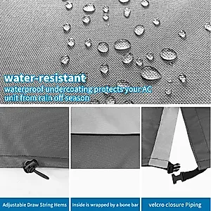 Liamoy Air Conditioner Cover for Outside Units - AC Cover Waterproof and Durable, Square Fits 30 x 30 x 32 Inches