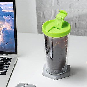 Aieve Leakproof Travel Lids, 4 Pack Replacement Tumbler Lid Compatible with Tervis Tumbler 16 oz