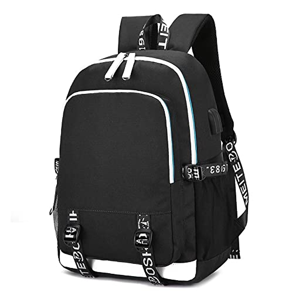 UMocan Student Laptop Bag Sundrop and Moondrop Rucksack Graphic Travel Daypack with USB Charging Port