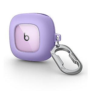 SURITCH Beats Fit Pro Case Cover Protector, Shock-absorbing Protective TPU Shell for Beats Fit Pro Charging Case 2021 Earbuds Secure Locking System with Anti-lost Keychain, Stone Purple