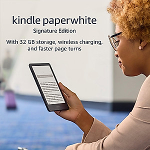 Kindle Paperwhite Signature Edition (32 GB) – With a 6.8" display, wireless charging, and auto-adjusting front light – Without Lockscreen Ads – Black
