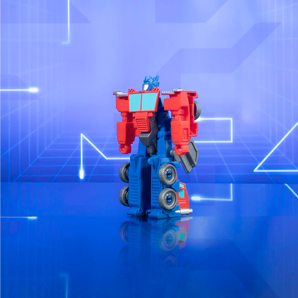 Transformers Toys EarthSpark 1-Step Flip Changer Optimus Prime 4-Inch Action Figure, Robot Toys for Ages 6 and Up