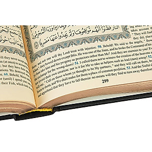 English Translate Thermo Leather Covered Quran | Quran Size: 7.9*5.5 İnch / 20*14 cm | Muslim Ramadan Gift | Great Ramadan Gifts for Muslim Men and Women Gift I İslamic Gift (Black, Quran)