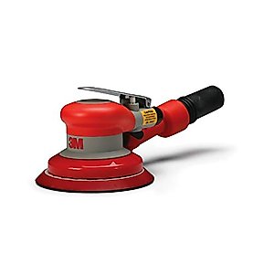 Cubitron 3M Random Orbital Sander – Self Generated Vacuum Sander – 5” x 3/16” Diam. Orbit – Pneumatic Palm Sander – Hook and Loop Pad – For Wood, Composites, Metal – Original Series