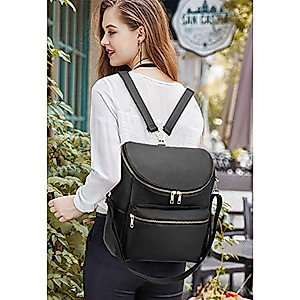 I IHAYNER Diaper Bag Backpack Leather Backpack for Women Travel Backpack Baby Bag Large with Troller Straps Capacity for Wet Clothes, Breast Pump, Milk Bottle Brown
