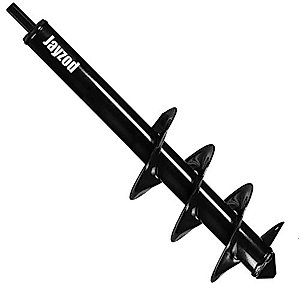 Jayzod Auger Drill bit for Planting 4"X25" Garden Auger Spiral Drill Bit for Bulb & Bedding Plant for 3/8” Hex Drive Drill