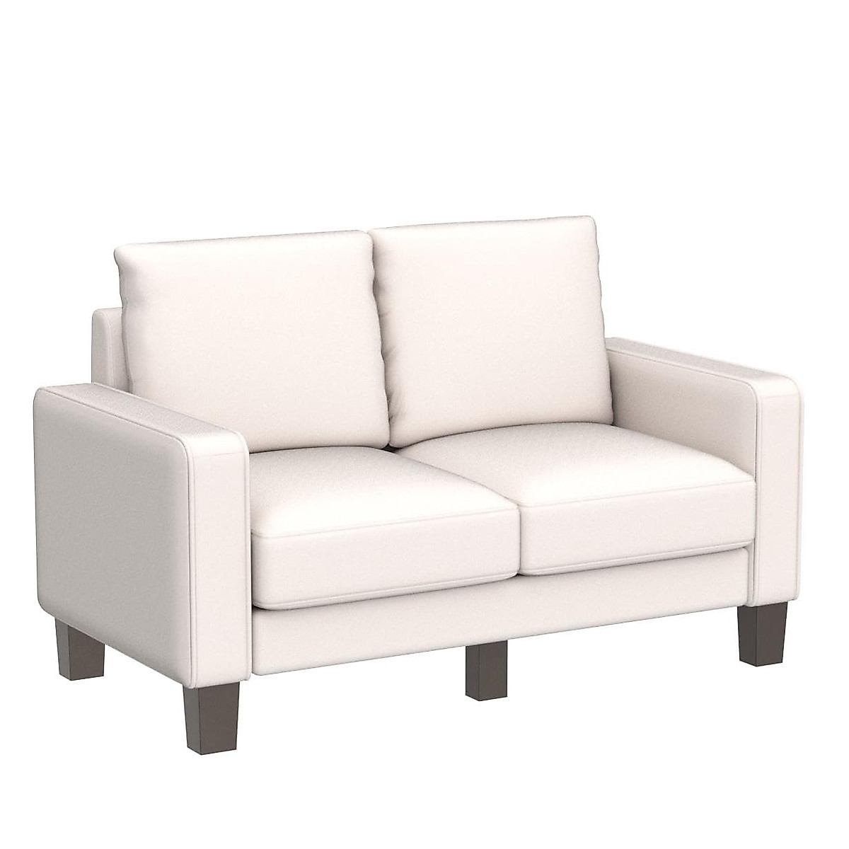 Lepfun Modern Couch 53" Loveseat Linen Fabric Tufted Love Seat Sofa for Living Room Small Apartment in Beige