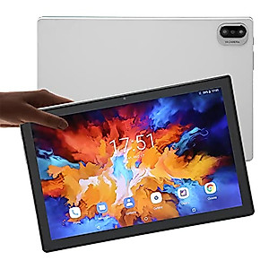 Acogedor 2 in 1 Cellular Tablet 10.1 Inch, Android 11.0 Tablets, with RGB Light Emitting Keyboard and Mouse, Support WiFi, 12GB RAM 256GB ROM, FM, Bluetooth 5.0, GPS (White)