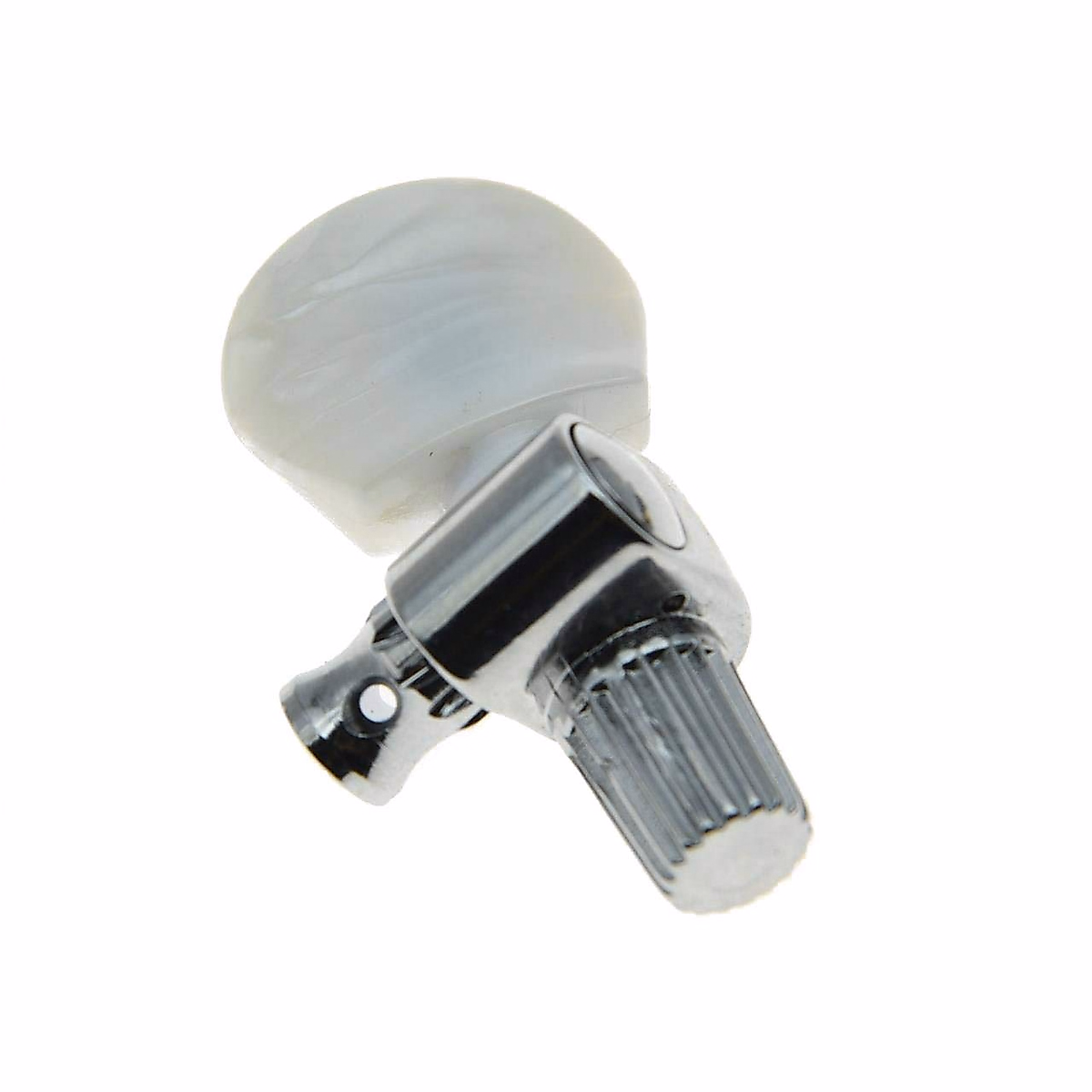 KAISH Chrome 5th Banjo Geared Tuner Tuning Keys Peg Machine Heads w/Pearl Button