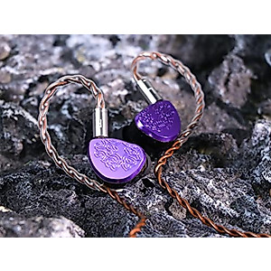 Linsoul TANGZU Wu Zetian HiFi 14.5mm Planar Driver in Ear Earphone with 3D Printed Resin Shell, CNC Aluminum Faceplate, Detachable 0.78mm 2Pin 5N OFC Cable for Audiophile Musician DJ Stage (3.5mm)