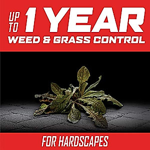 Ortho GroundClear Year Long Vegetation Killer Refill - Visible Results in 1 Hour, Kills Weeds and Grasses to the Root, Up to 1 Year of Weed and Grass Control, 1.33 gal.