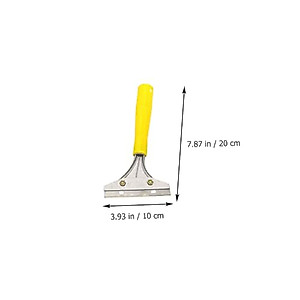WHAMVOX 4pcs Cleaning Blade Stovetop Griddle Utility Scraper Floor Squeegee Floor Scraper Flooring Tools Paint Tools Tile Scraper Steel Griddle Scraper Tile Tools Yellow Aluminum Alloy