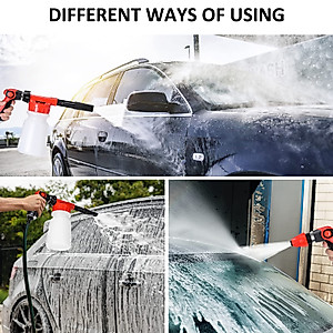 AUTODECO 33Pcs Car Wash Cleaning Kit with Foam Gun Sprayer Blue Canvas Bag Wash Mitt Sponge Towels Tire Brush Window Scraper Duster Complete Interior Exterior Car Detailing Set