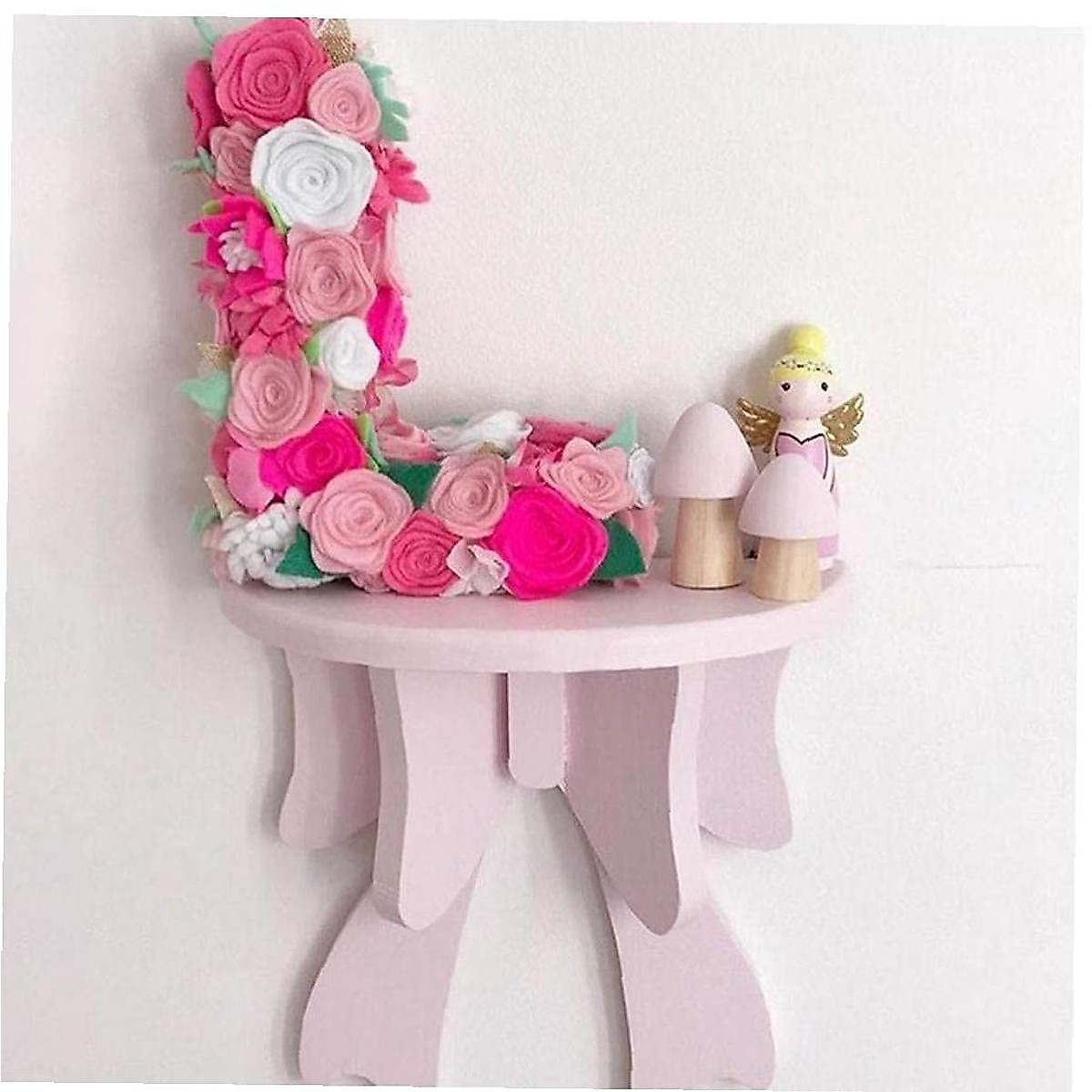 Froiny Princess Room Bow Shelf Cute Bow Decoration Rack Kids Room Wall-Mounted Storage Stand Birthday Wedding Decor