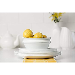 Corelle Livingware 18-Piece Dinnerware Set, Winter Frost White, Service for 6 (1088609)