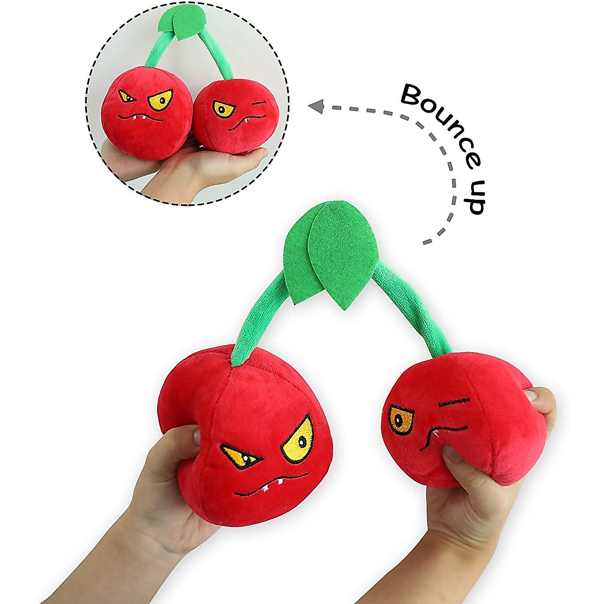 Maikerry 3 Pieces PVZ Plants 1 2 Stuffed Plush Toy, PVZ Figure Doll Gifts Christmas for Kids and Fans