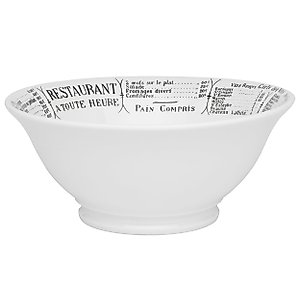 Pillivuyt Brasserie 2-1/2 Cup Porcelain Footed Salad Bowl