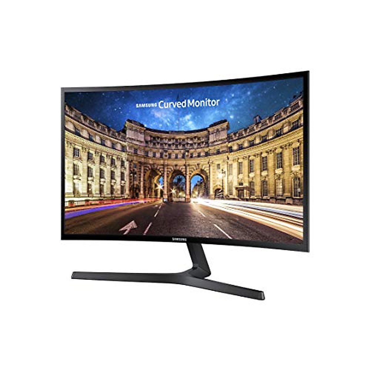 SAMSUNG 23.5” CF396 Curved Computer Monitor, AMD FreeSync for Advanced Gaming, 4ms Response Time, Wide Viewing Angle, Ultra Slim Design, LC24F396FHNXZA, Black