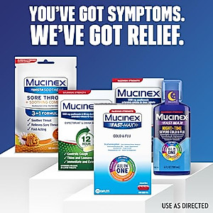 Mucinex Fast-Max Max Strength Cold and Flu Medicine for Adults, Daytime Cold Medicine, Over-the-Counter Medication With Acetaminophen, Dextromethorphan HBr, Guaifenesin, Phenylephrine HCl, 20 Caplets