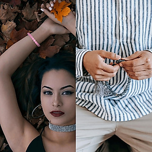 LOTMER 980 PCS 8mm Glass Beads for Jewelry Making - 28 Colors - Round Crystal Gemstone Beads for Jewelry, Necklace, Bracelet, Phone Lanyard Making DIY Craft