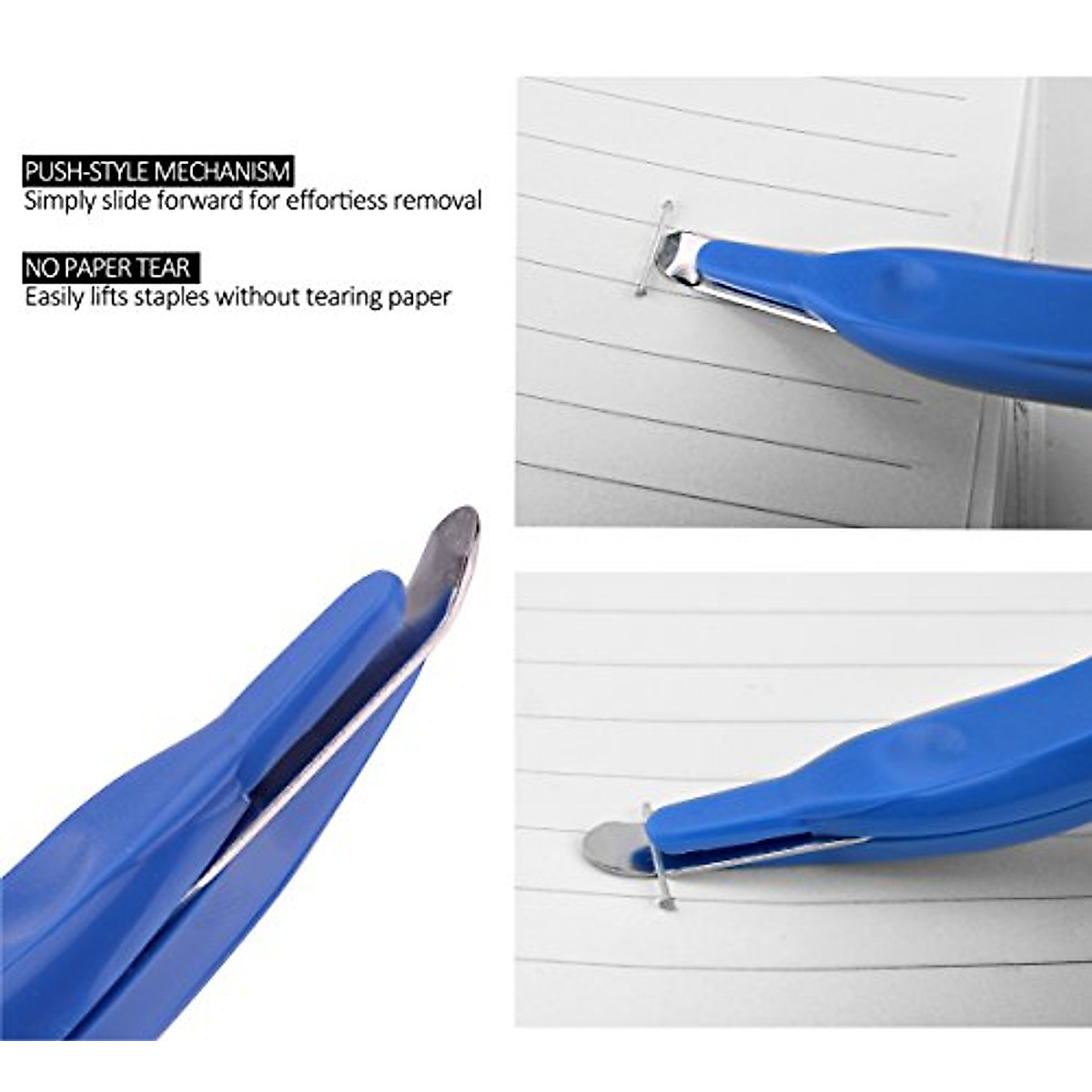 KTRIO Staple Remover Professional Magnetic Easy Staple Removers Stapler Remover Staple Remover Tool Staple Puller Remover Staple Pullers for Office, School and Home 3Pack Blue