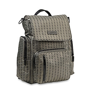 JuJuBe Be Sporty Backpack/Diaper Bag, Onyx Collection - Black Olive