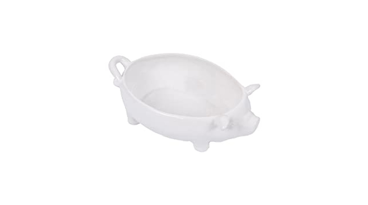 Creative Co-Op Farmhouse Pig Shaped Bowl - Playful Ceramic Serveware