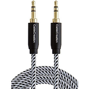 CableCreation Aux Cable(6Ft/1.8M),3.5mm Audio Cable Male to Male,1/8 inch Auxiliary Stereo Jack,Aux Cord for Headphone, Phone, Car, Speaker and More(with Aux Port)