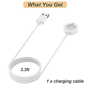 Charger for Fossil Gen 4, Gen 5, Gen 5E, Gen 6 & Charging Cable for Michael Kors Gen 4 5 5E 6 Smart Watch (3.3ft/1m, White)